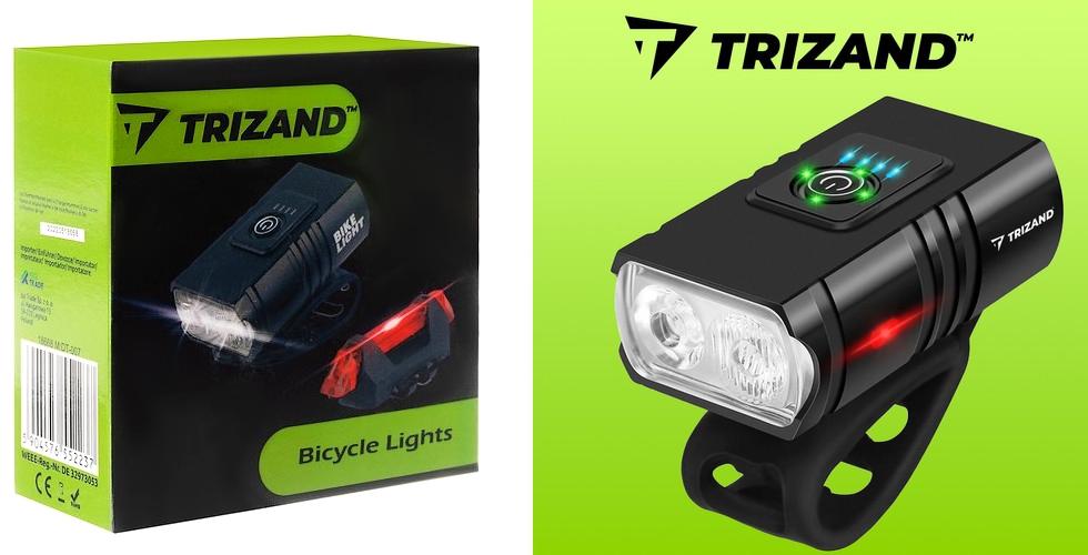 Lampka rowerowa 4T6 USB + tylne światło 15916 - uniwersalny Trizand - Sklep, Opinie, Cena ...